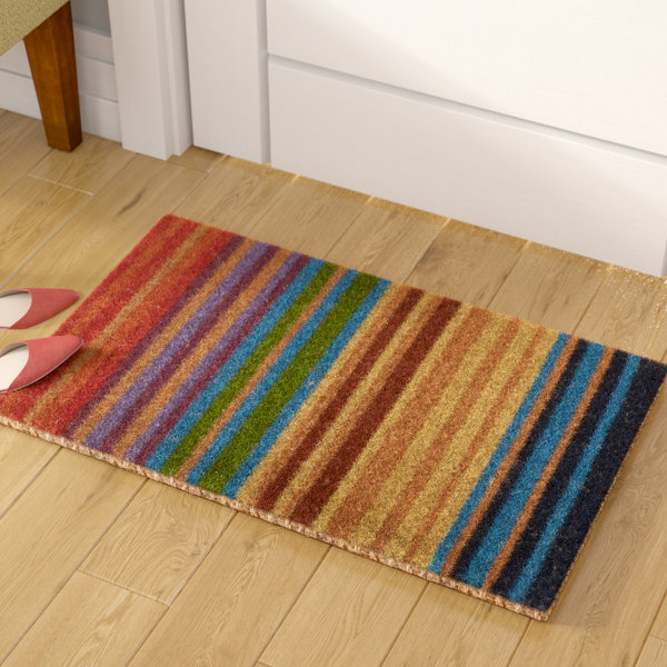 Huis Non Slip Door Mat Coir Indoor Outdoor Welcome Mat 60 X 40cm Rainbow 3 Tapijten En